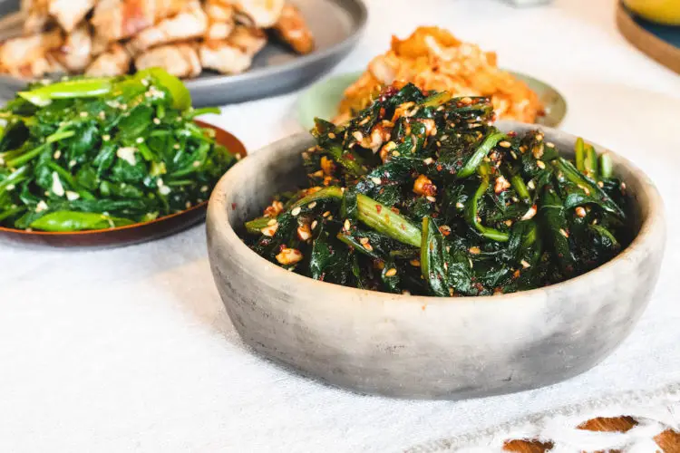 Korean Dandelion Greens Side Dish - Carving A Journey
