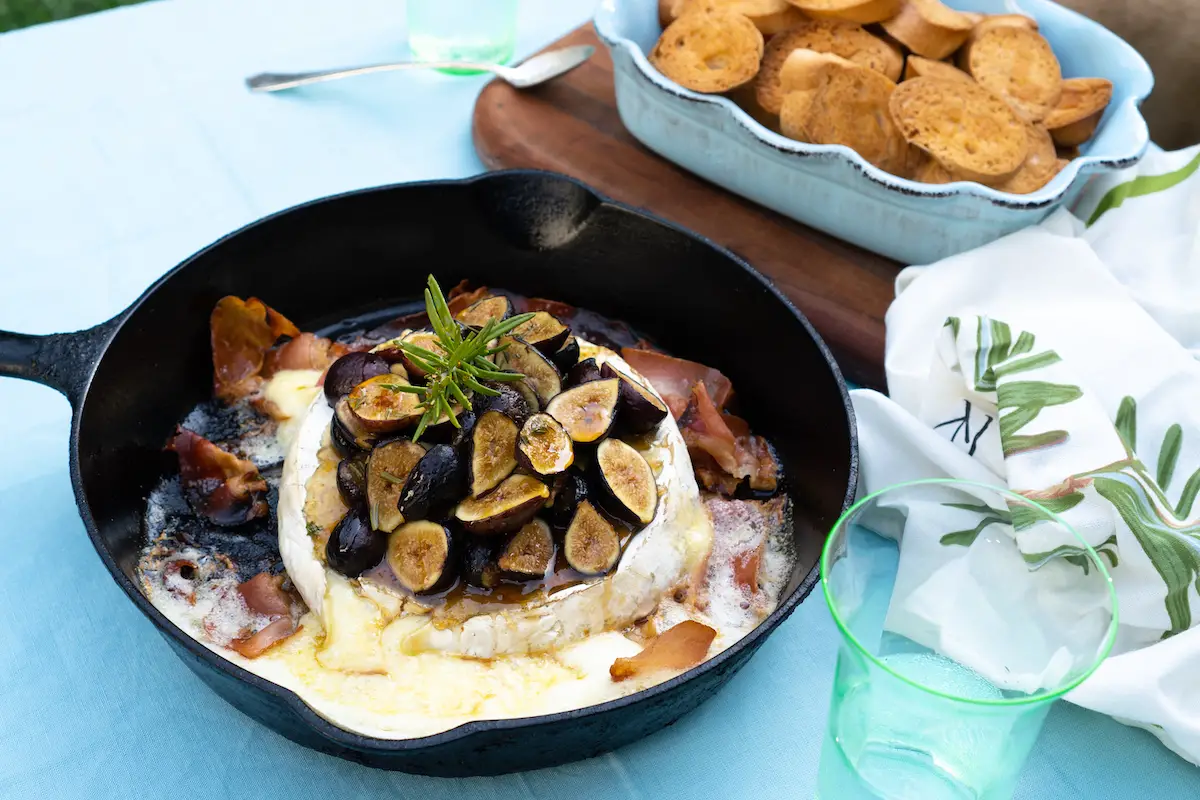 Campfire Brie (Brie With Figs and Prosciutto) - Carving A Journey