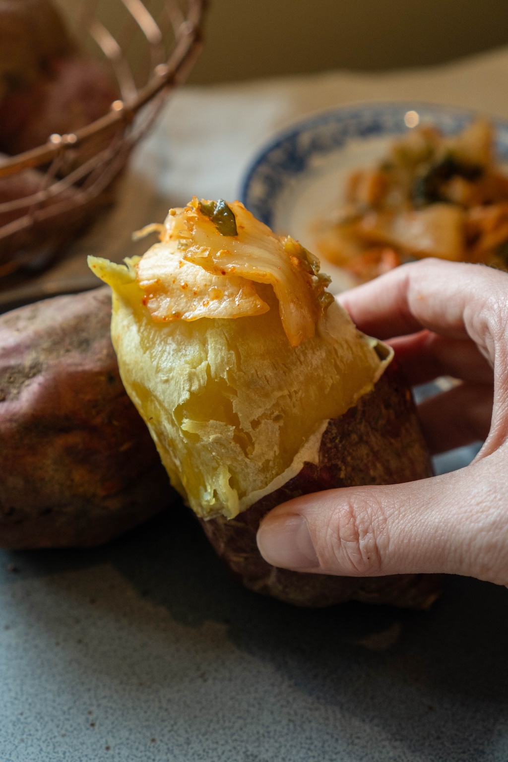 How to Bake A Korean Sweet Potato (Goguma) - Carving A Journey